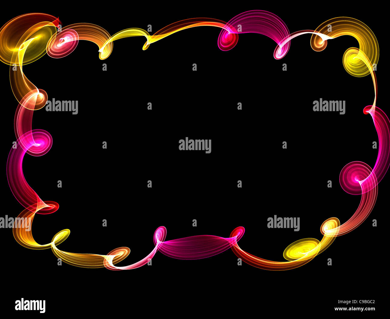 Abstract frame on a black background Stock Photo - Alamy