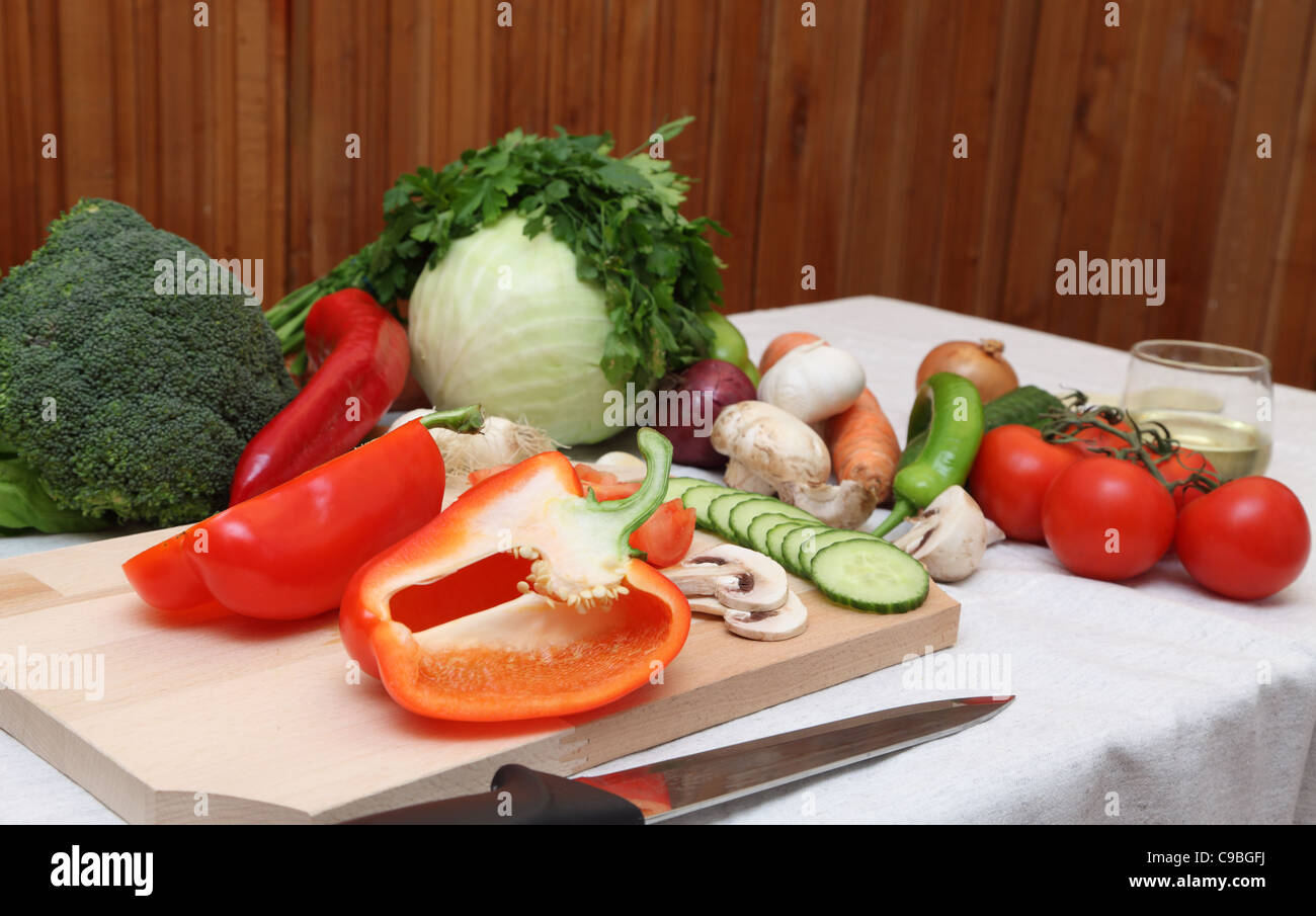 Kitchen ingredients on a table hi-res stock photography and images - Alamy