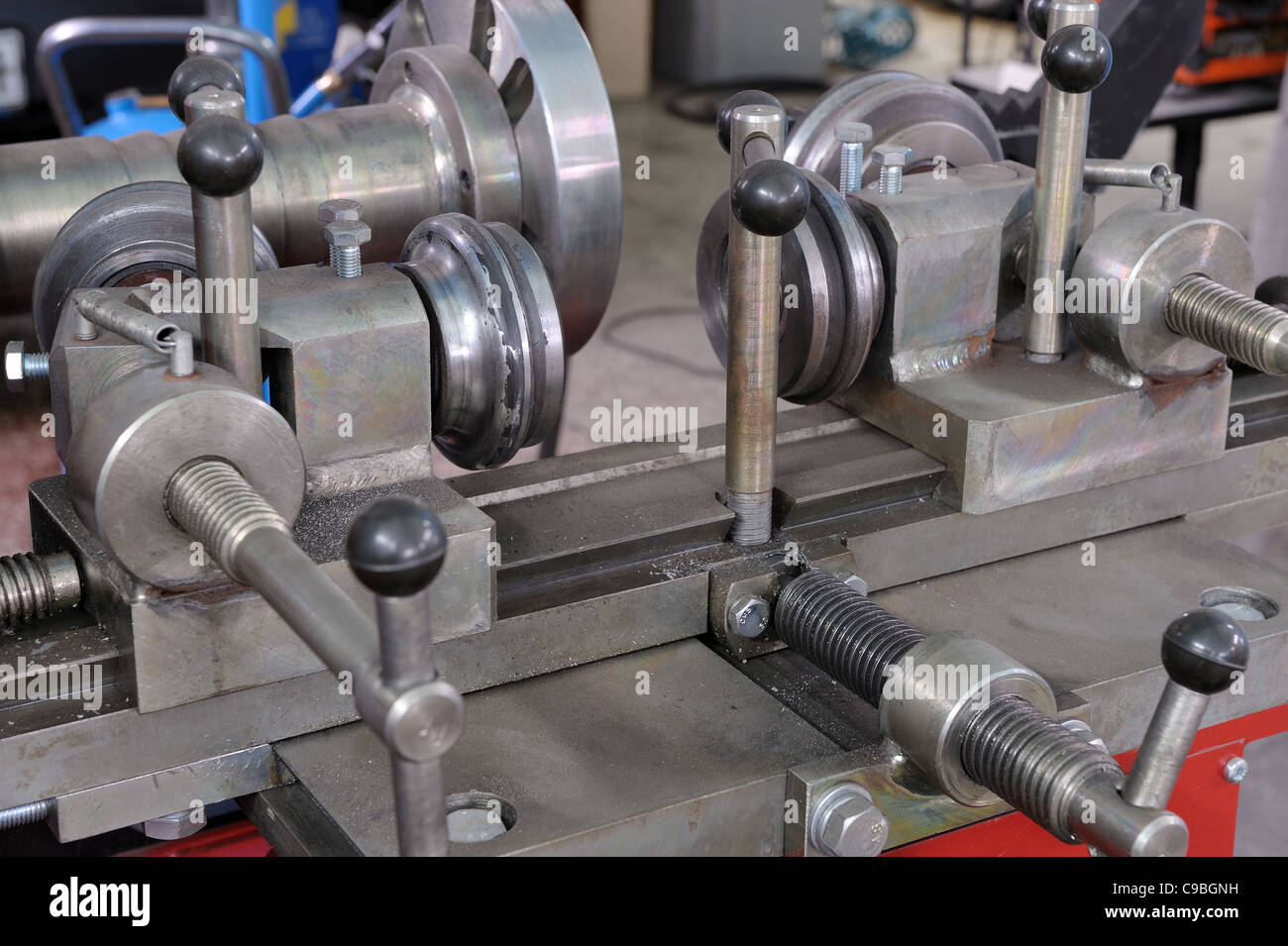 The machine tool for repair of automobile wheels Stock Photo - Alamy