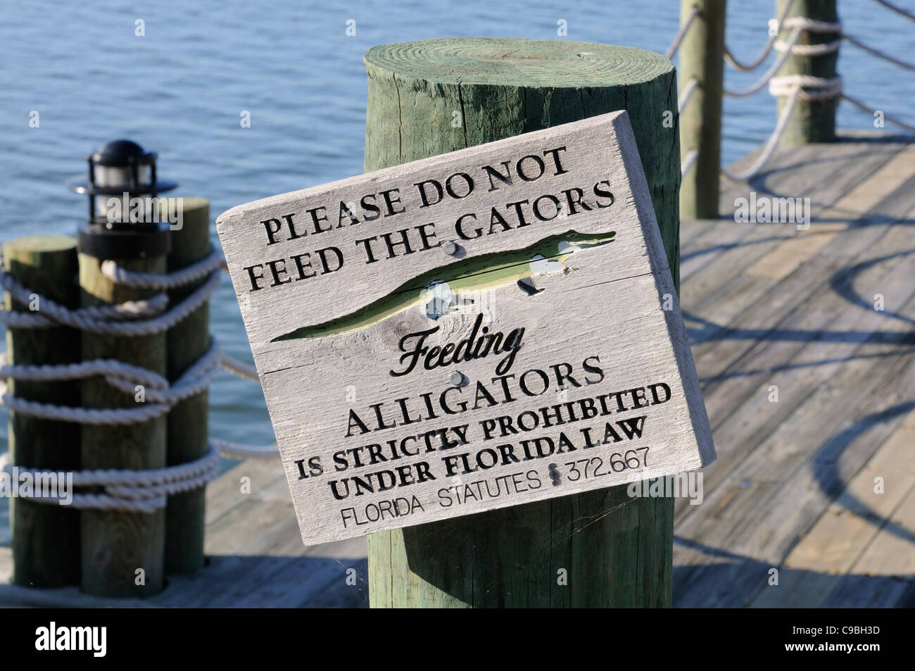 Warning of gators hi-res stock photography and images - Alamy