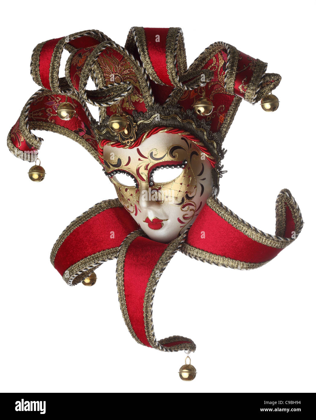 Sophisticated venetian mask isolated against a white background Stock ...
