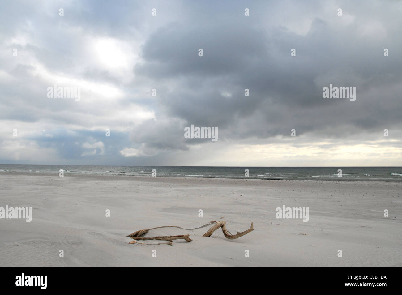 Beach of Dueodde on the Baltic Sea island of Bornholm, Denmark Stock ...