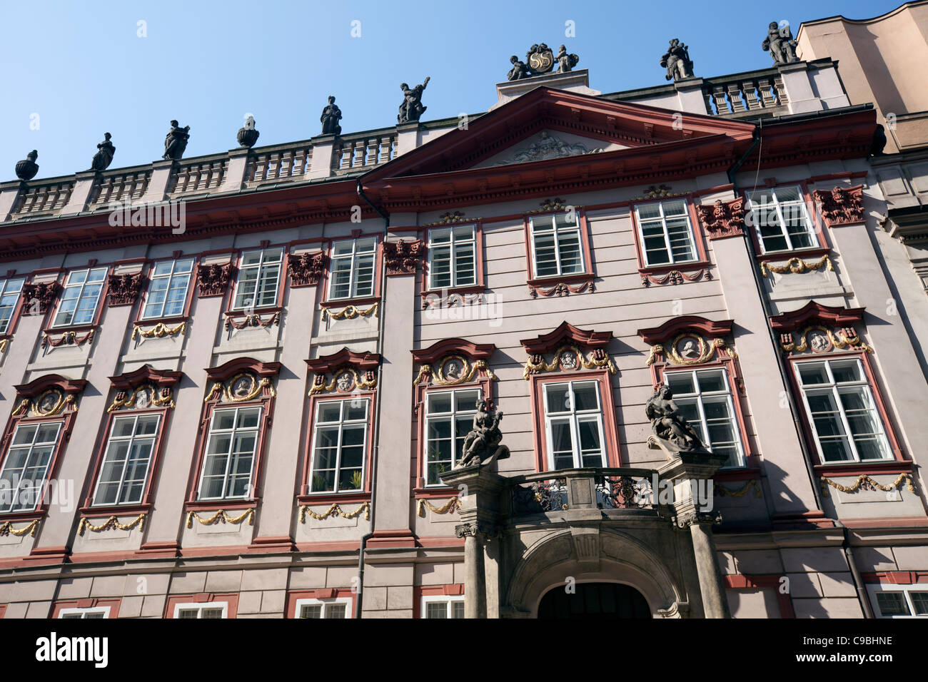 Neo-Renaissance building in Prague, Hybernska Street Stock Photo - Alamy