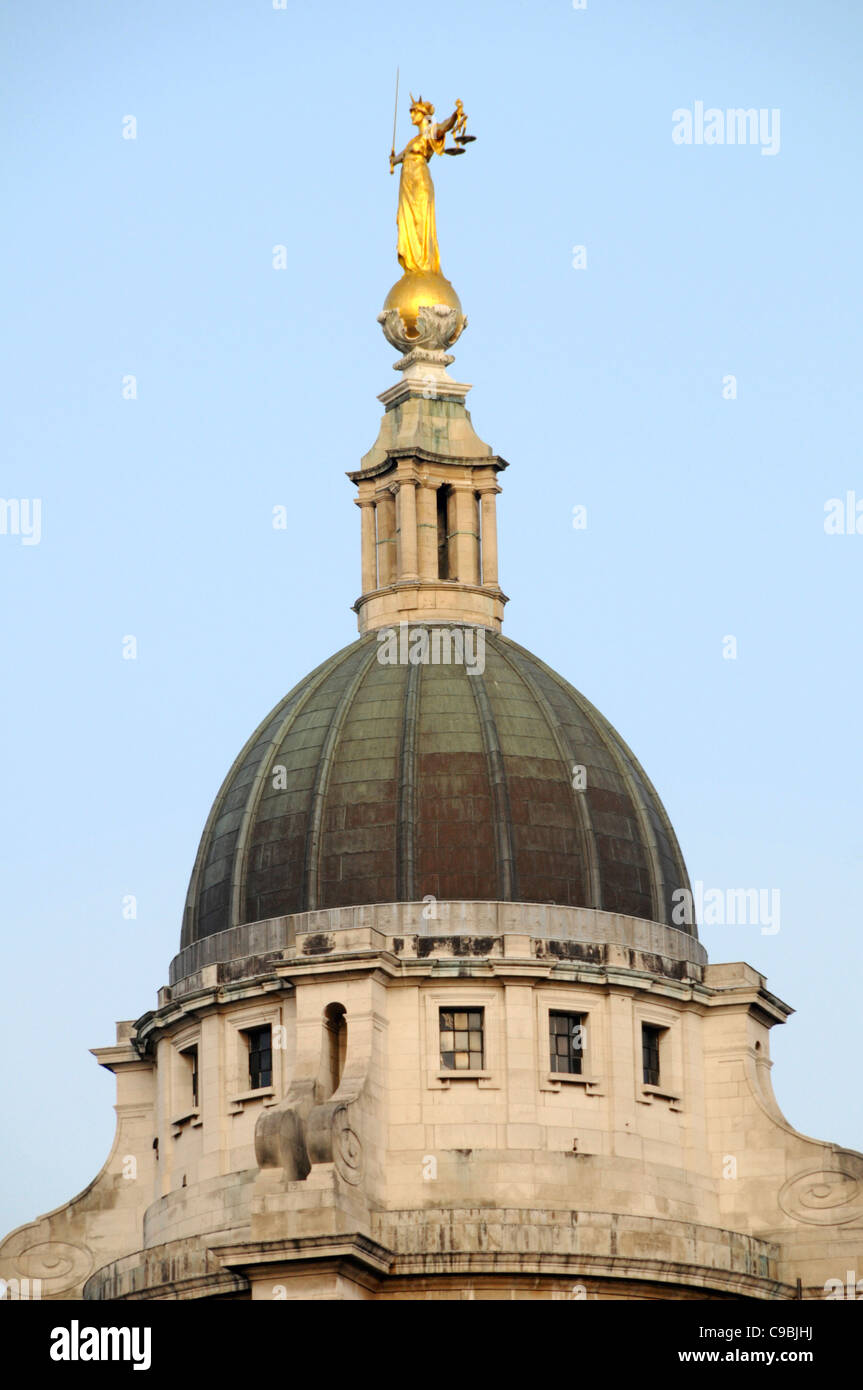 Bronze statue sculpture Lady Justice or Scales of Justice above new ...