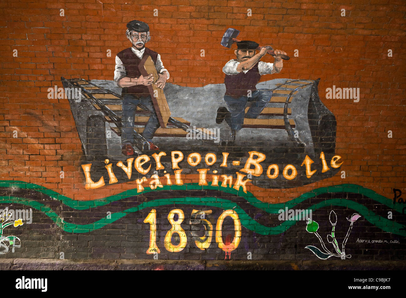 Liverpool to Bootle Rail Link 1850 Wall Mural, The Strand, Seaforth ...