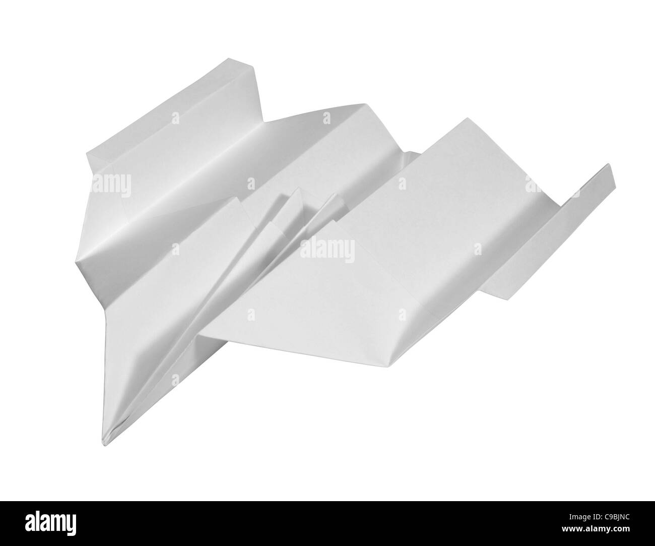 studio photography of a paper plane isolated on white with clipping ...