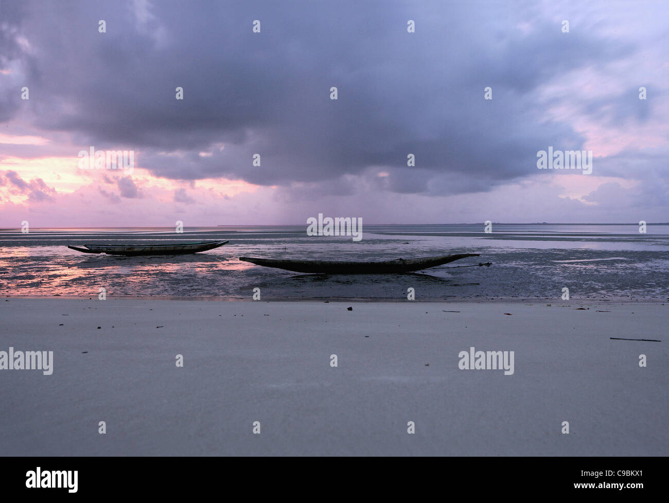Africa, Guinea-Bissau, View of beach at sunset Stock Photo - Alamy