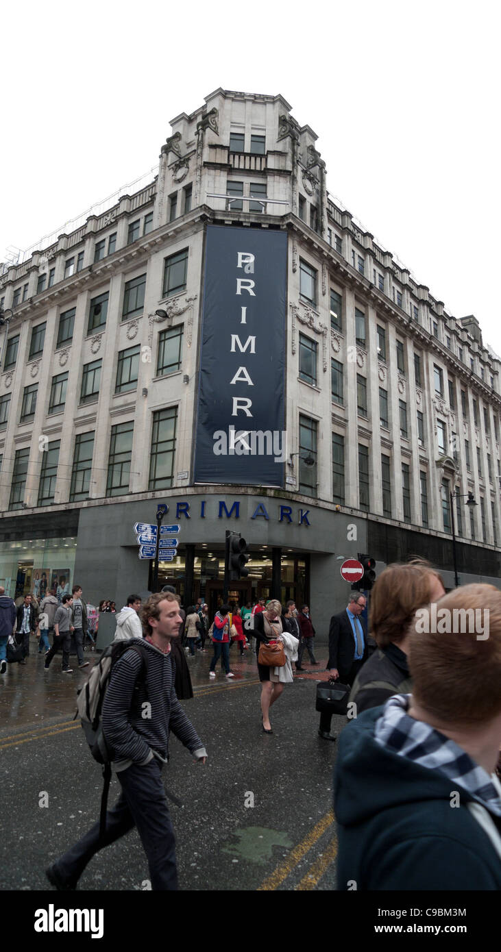 People walking past Primark store in Central Manchester, England, UK ...