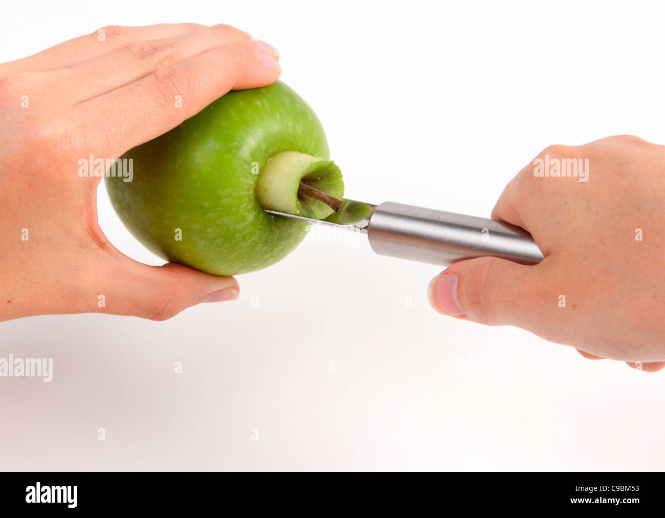 CORING AN APPLE Stock Photo - Alamy