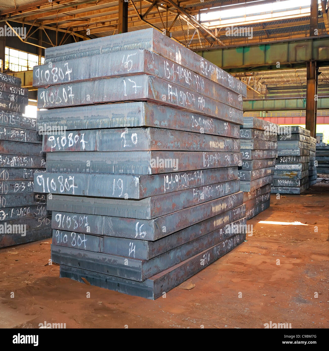 stack of heavy plates Stock Photo - Alamy