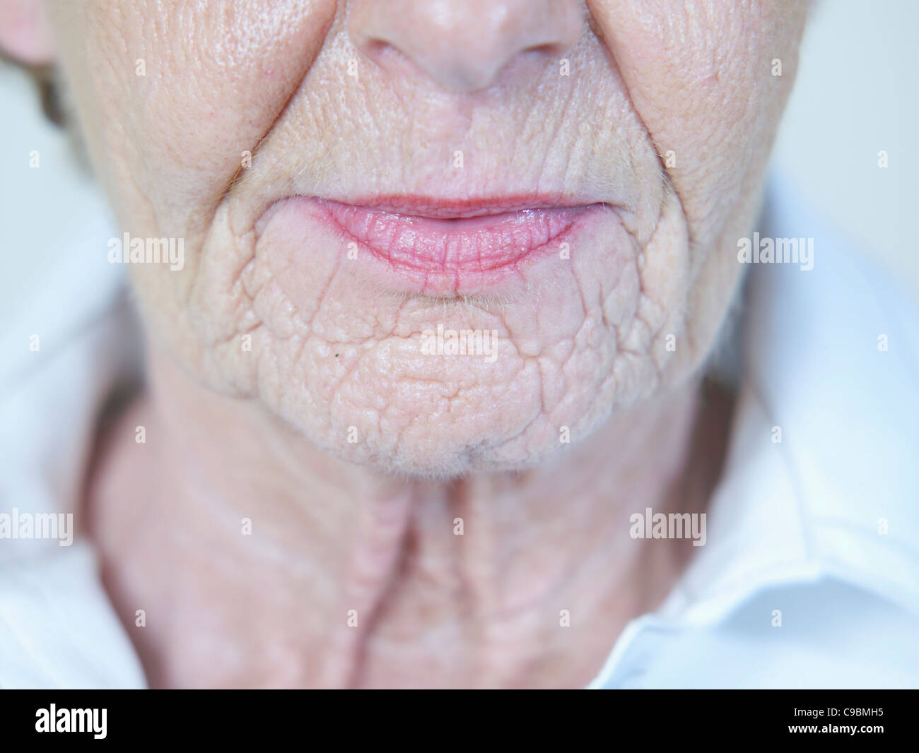 Mid section of senior woman, close up Stock Photo - Alamy