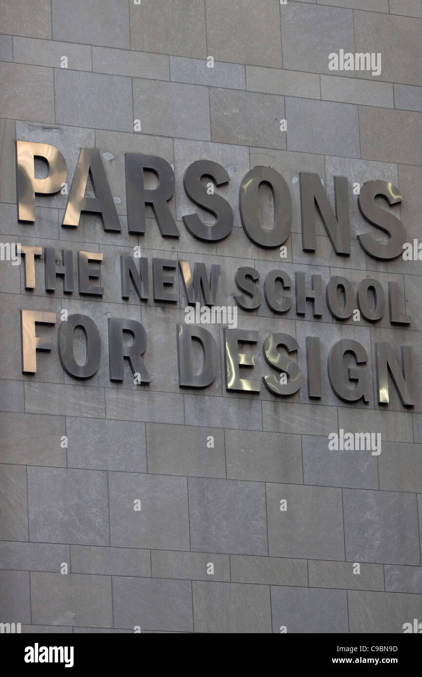 Parsons school of design in the Fashion district New York City USA ...