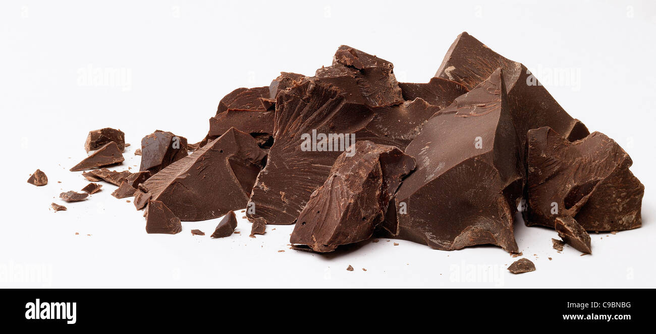 Chocolate on white background Stock Photo - Alamy