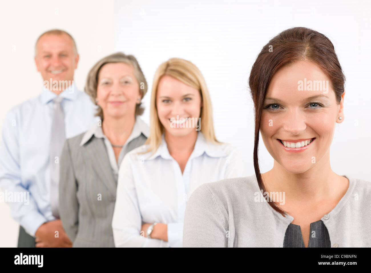Portrait happy business colleagues hi-res stock photography and images ...