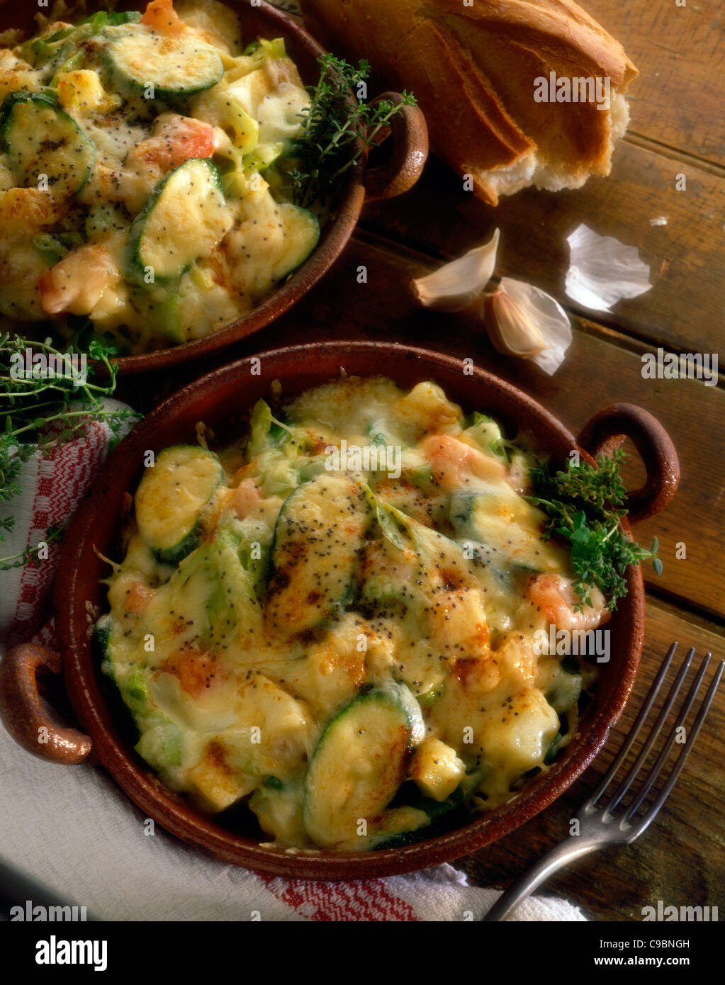 Courgette cheese bake hi-res stock photography and images - Alamy