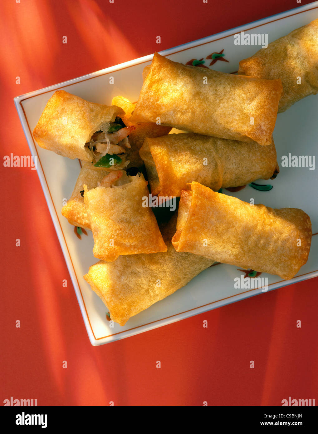 Overhead chinese spring roll hi-res stock photography and images - Alamy
