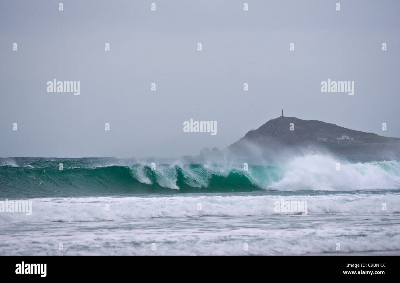 Waves at Sennen Stock Photo - Alamy