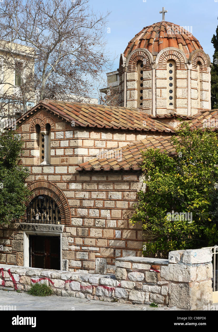 Byzantine Orthodox church in Athens Stock Photo - Alamy