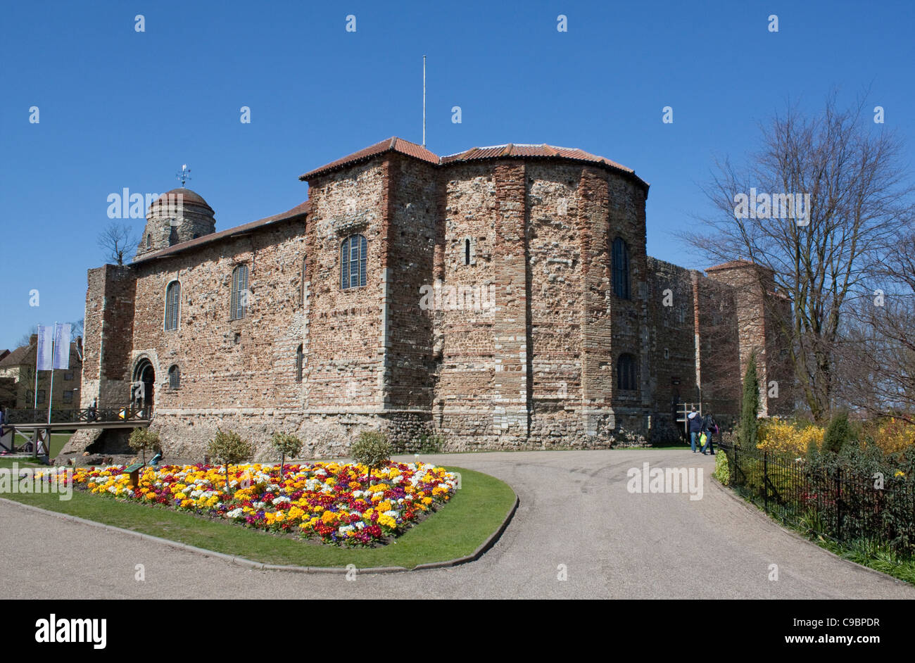Norman castle in Colchester, England Stock Photo - Alamy