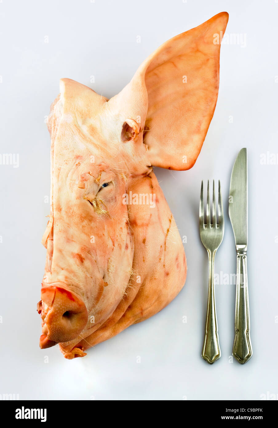 Pig face meat hi-res stock photography and images - Alamy
