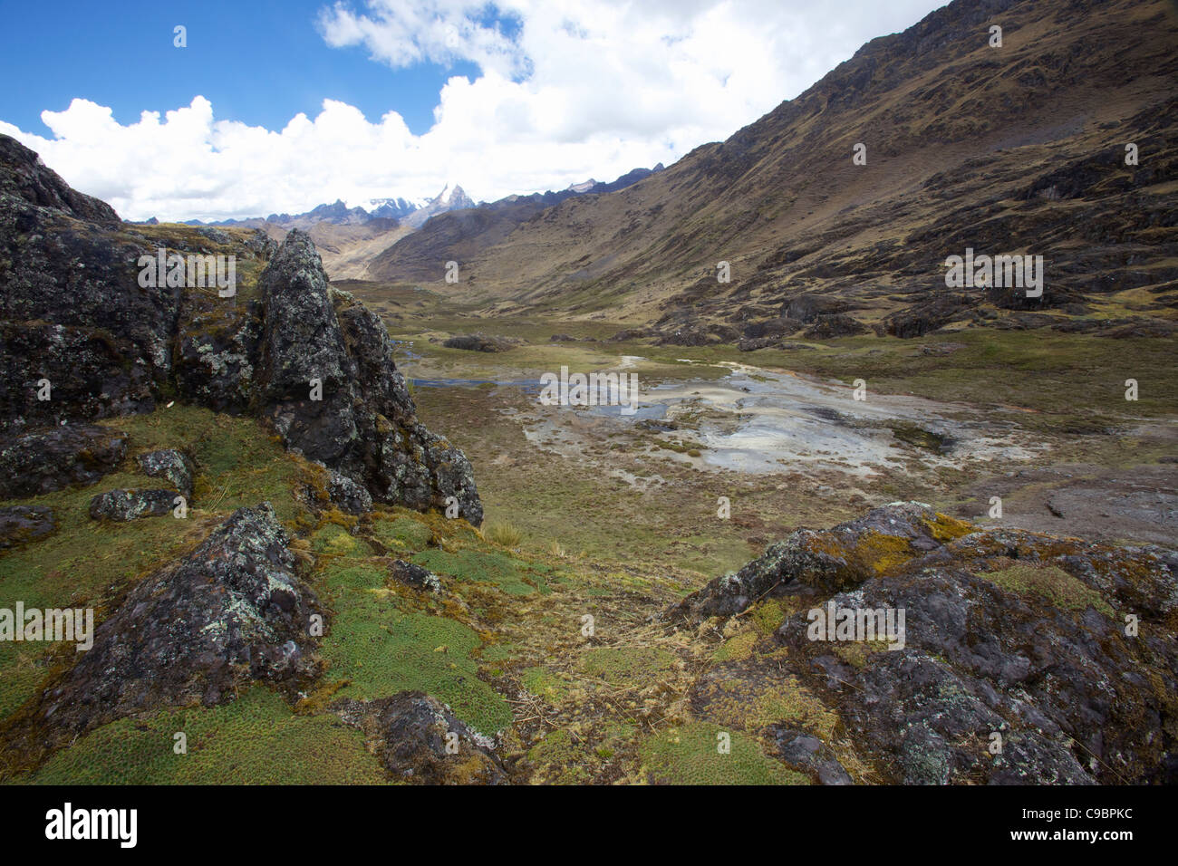 Highlands of the Andes Mountains, near Ollantaytambo, Urubamba Province ...