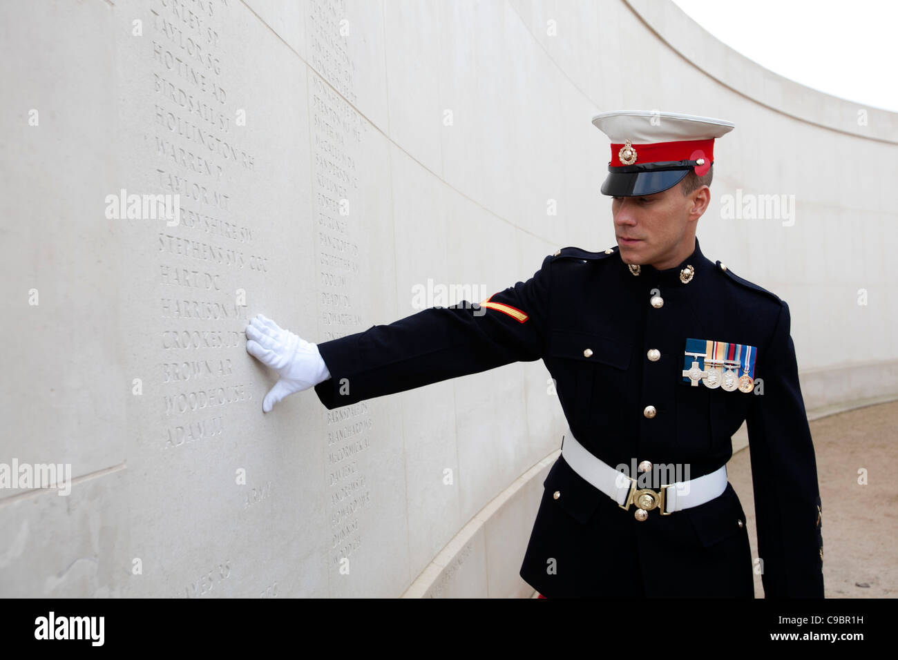 Lance Corporal Matt Croucher GC attending the Sunday Remembrance parade ...
