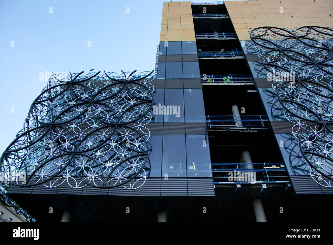 The new Birmingham Library in Broad Street, Birmingham, UK, under ...