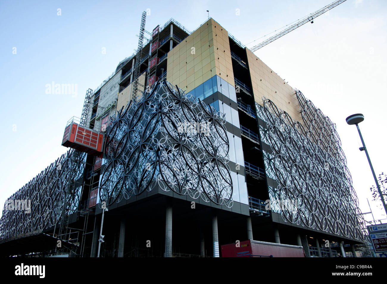 The new Birmingham Library in Broad Street, Birmingham, UK, under ...