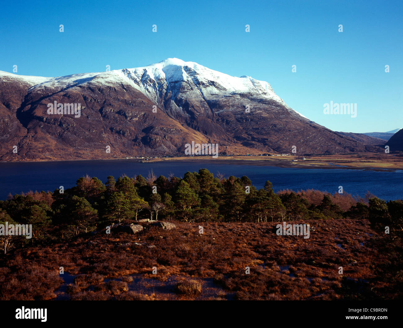 Scotland, Highlands, Torridon, View across Loch Torridon towards south ...