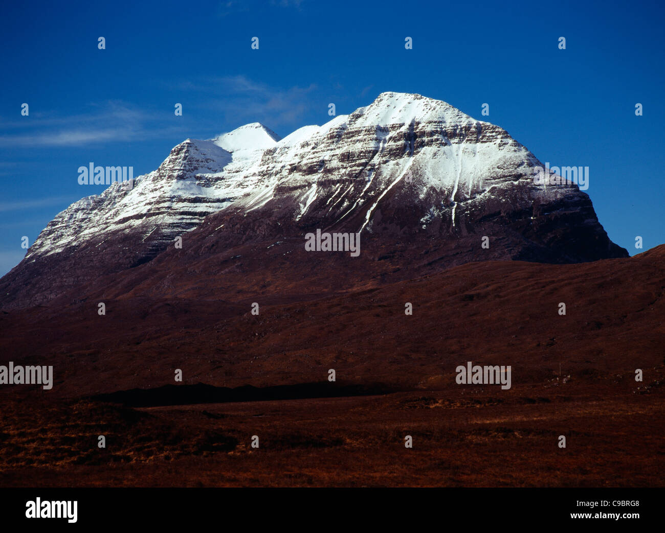Scotland, Highlands, Torridon, View from Glen Torridon towards south ...
