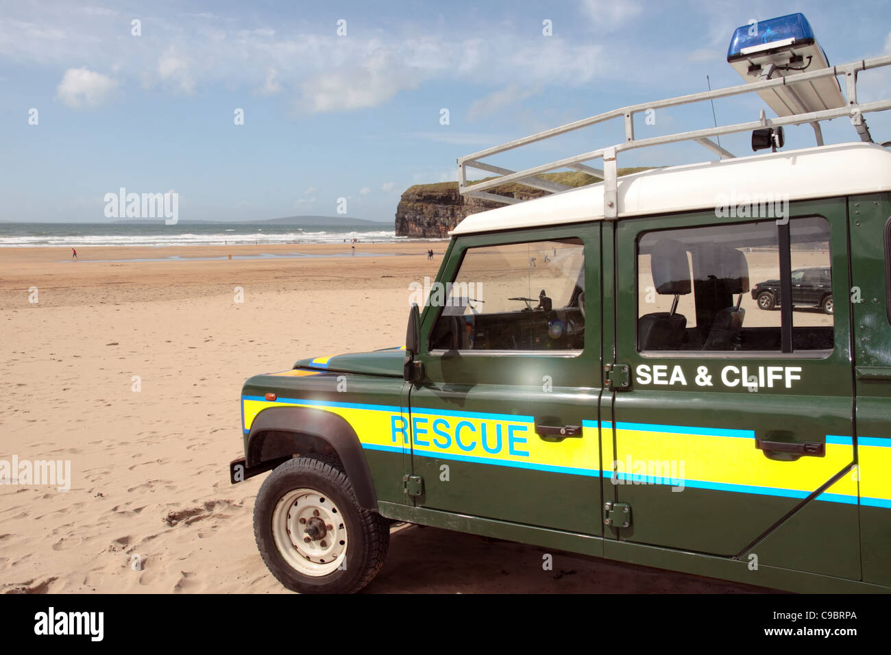 a sea rescue vehicle at the ready on the beach Stock Photo - Alamy