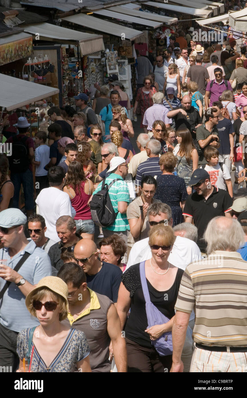 rialto bridge tourists on tourist tourism people holiday vacation ...