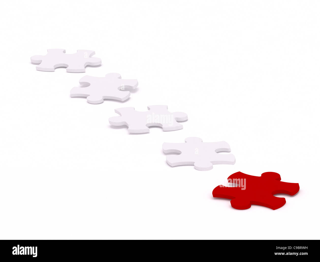 jigsaw puzzle pieces stand out Stock Photo - Alamy
