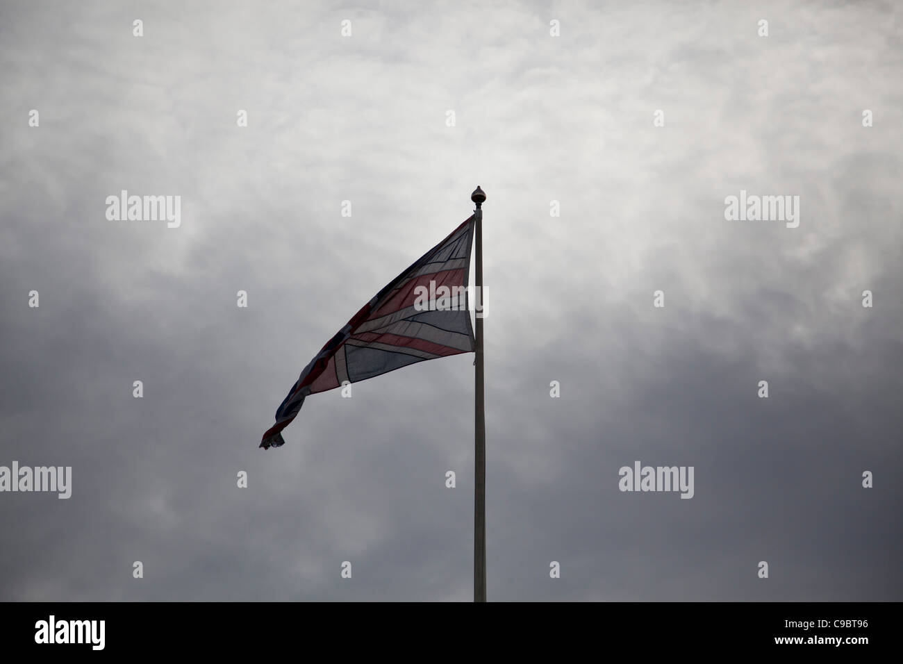 Union Jack flying at Crewe Train Station Stock Photo - Alamy