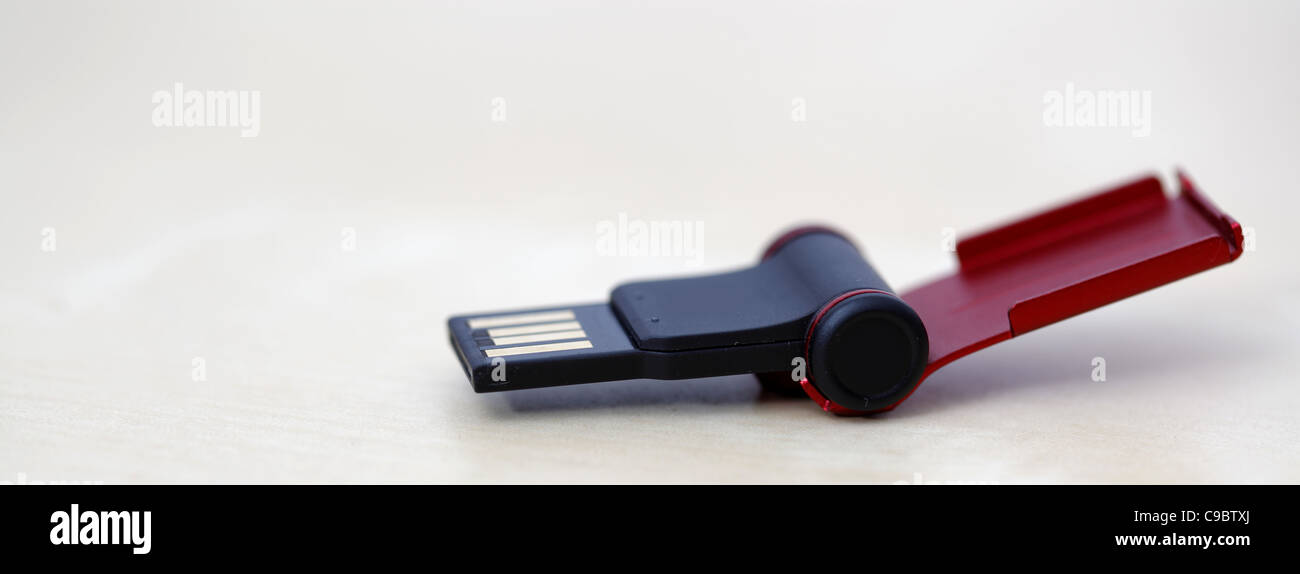 Close up of a red and small memory stick Stock Photo - Alamy