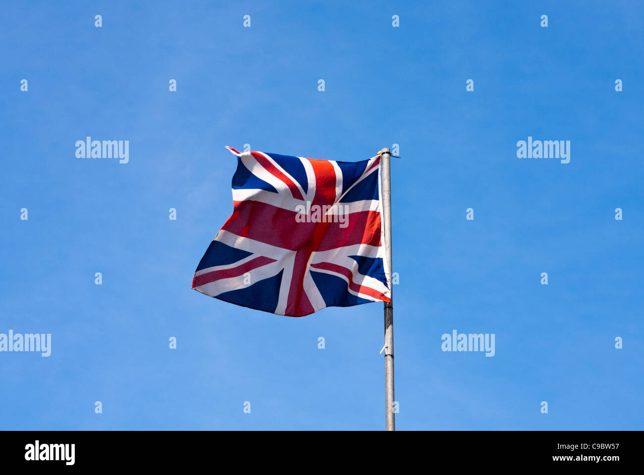 Union Jack flag. Slight movement blur Stock Photo - Alamy