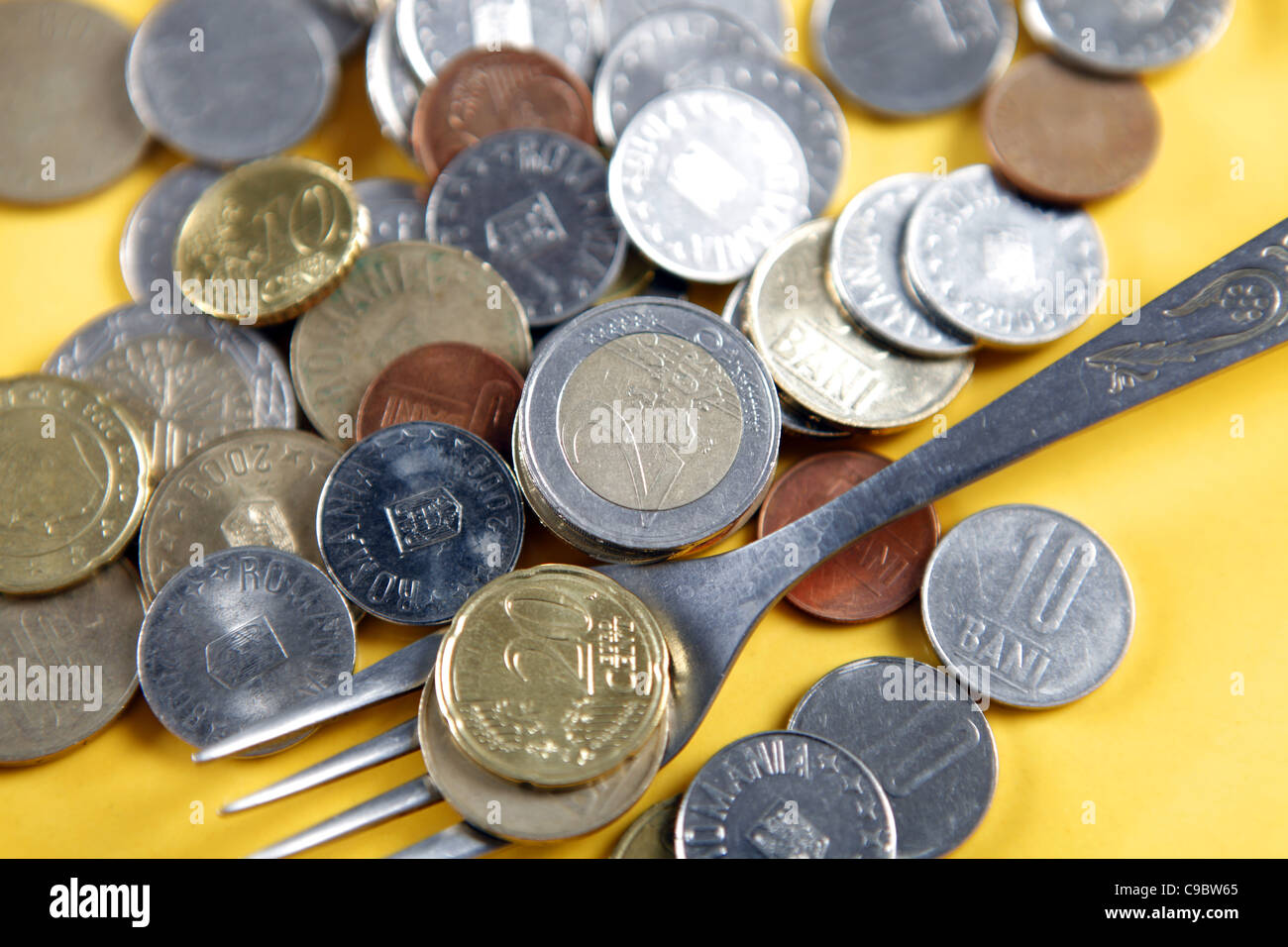 Dinner plate with money hi-res stock photography and images - Alamy