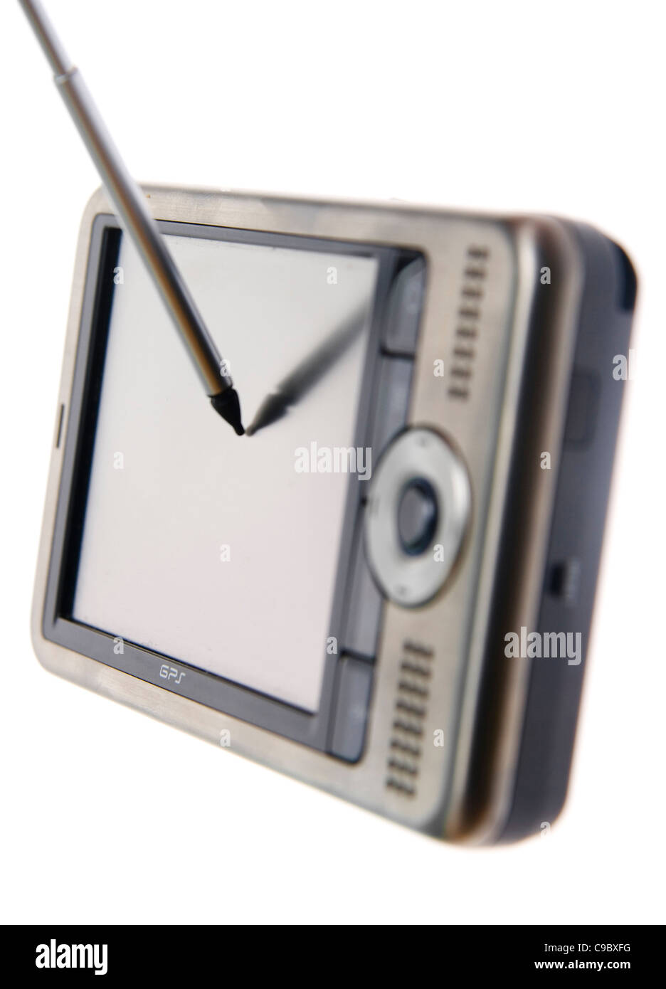 Palmtop on white background Stock Photo - Alamy