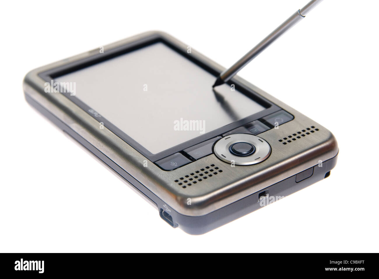 Palmtop on white background Stock Photo - Alamy