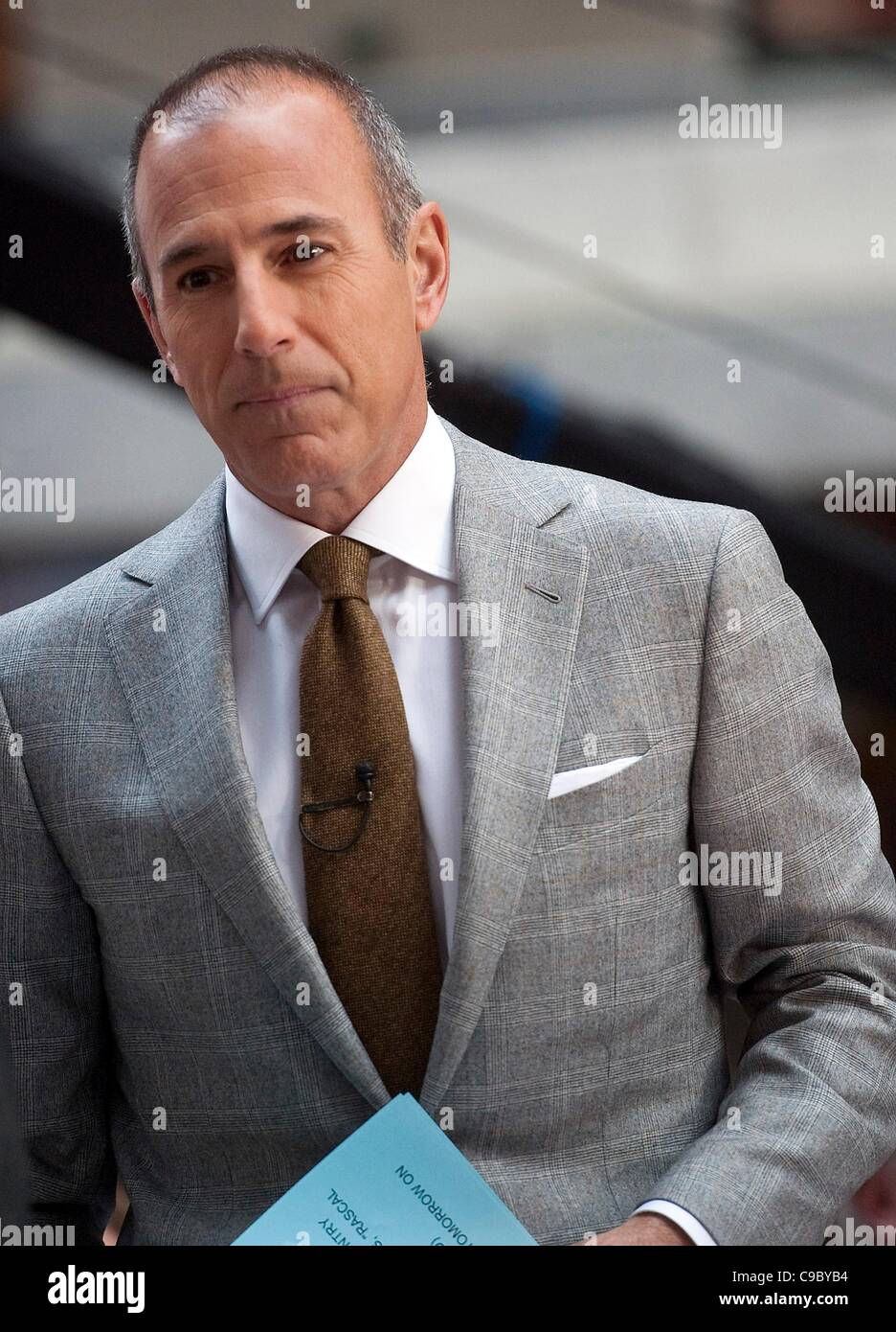 Matt Lauer on stage for The NBC Today Show Concert, Rockefeller Plaza ...