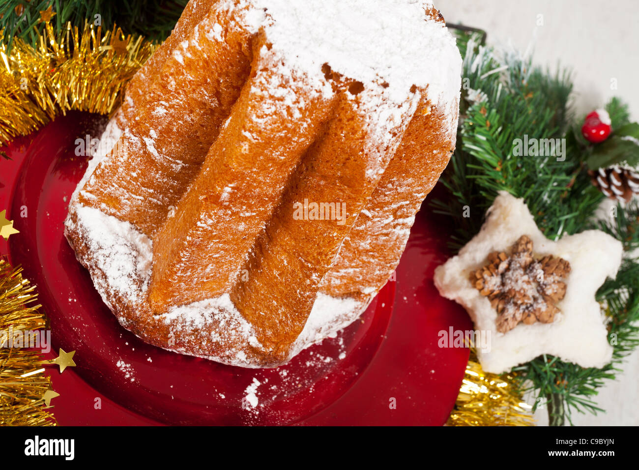Typical italian Pandoro cake for Christmas holidays Stock Photo - Alamy