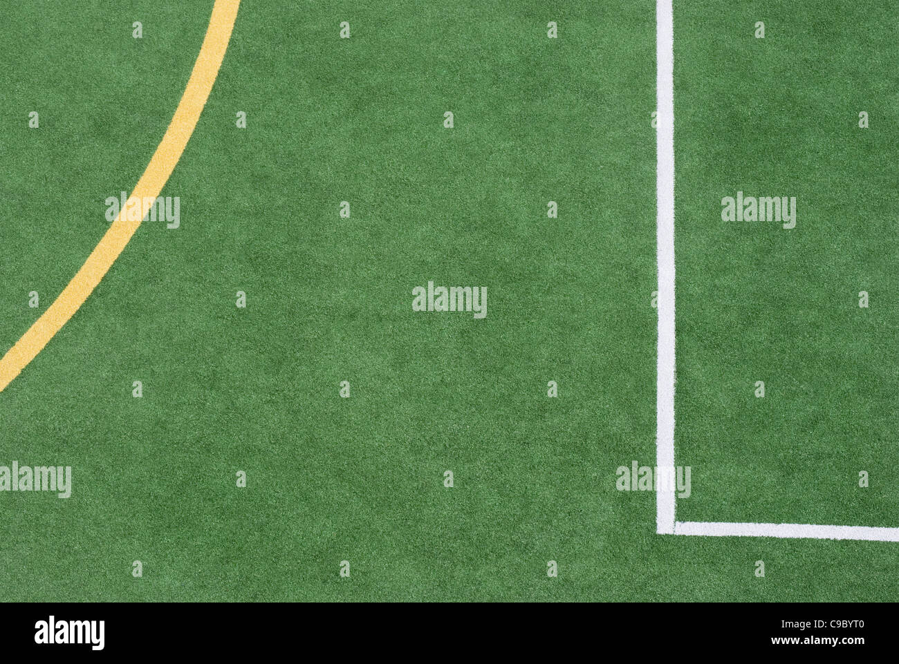 mini soccer artificial field lines Stock Photo - Alamy