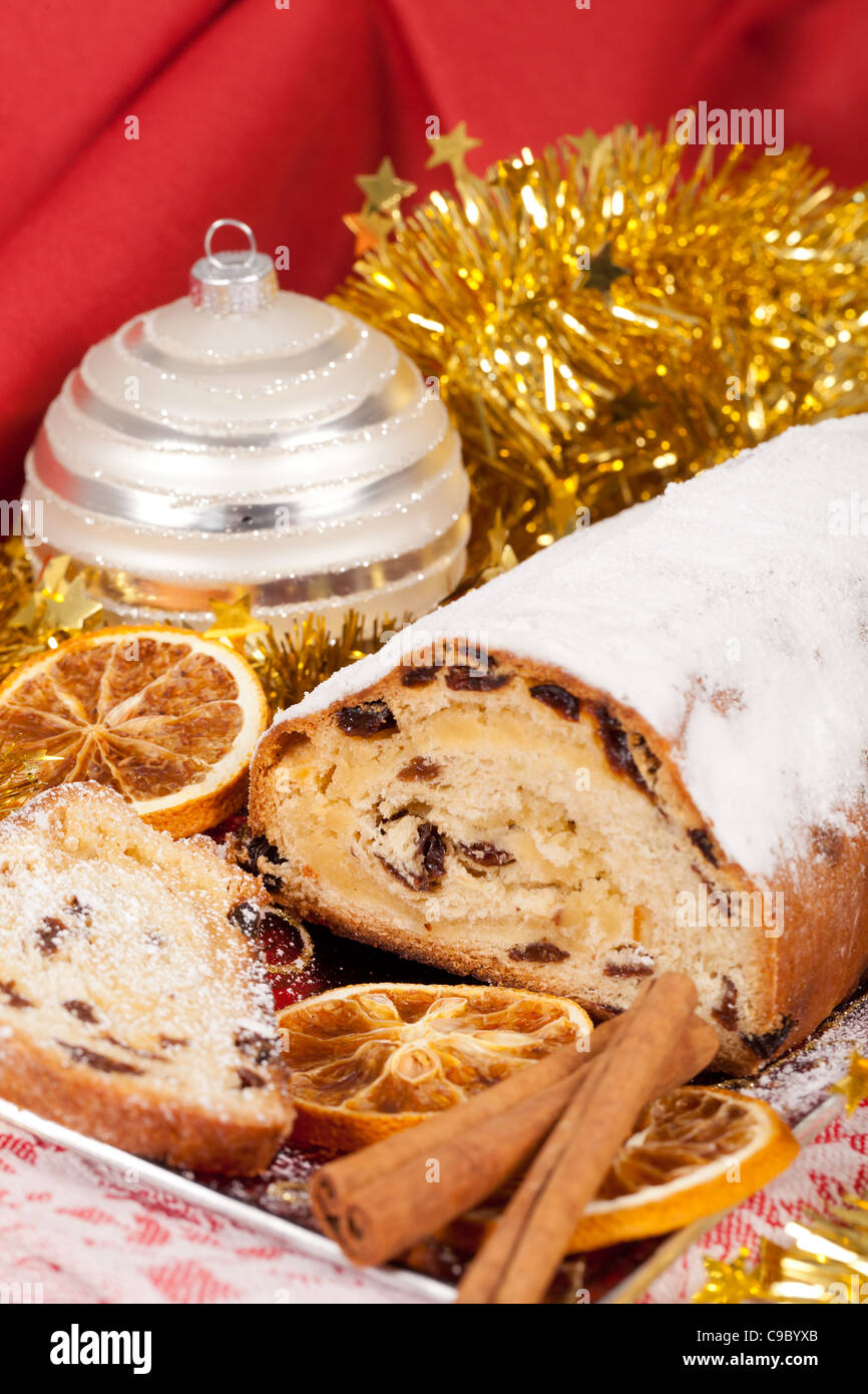 Typical Christmas cake from northern Europe Stock Photo - Alamy