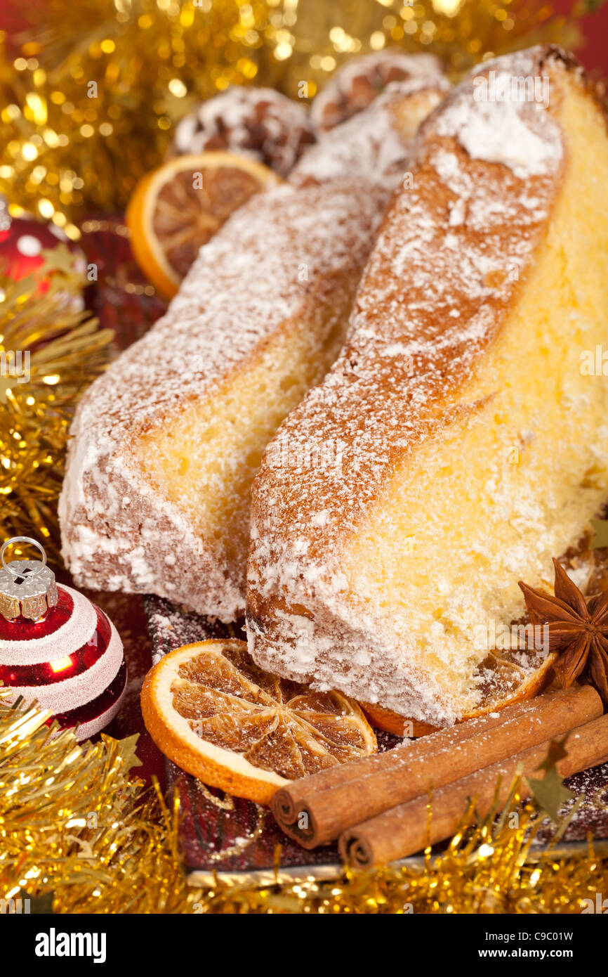 Typical italian Pandoro cake for Christmas holidays Stock Photo - Alamy