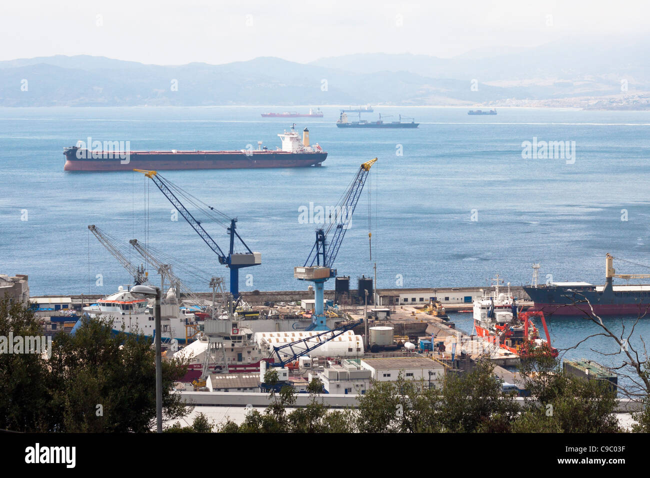 Tanker in gibraltar harbour hi-res stock photography and images - Alamy