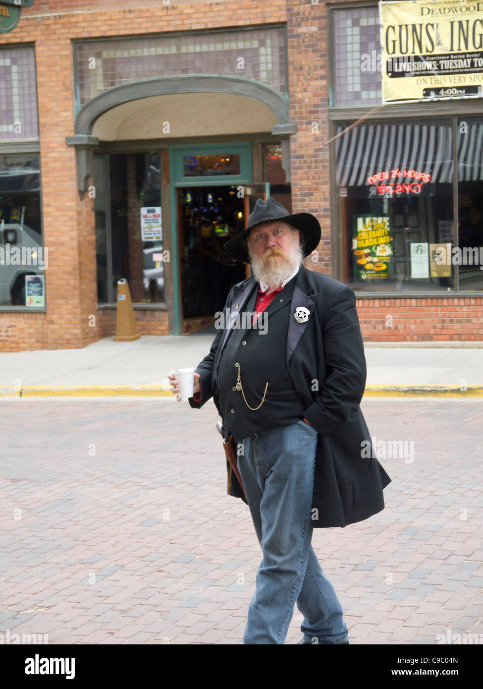 Cowboy Shoot out in Main street Deadwood South Dakota USA Stock Photo ...