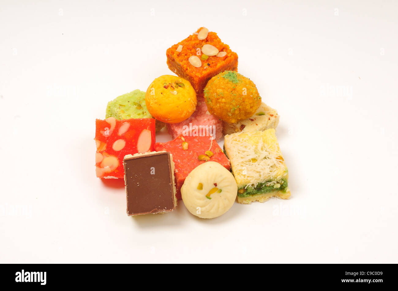 Diwali ,Selection Of Traditional Festival Sweets Stock Photo - Alamy