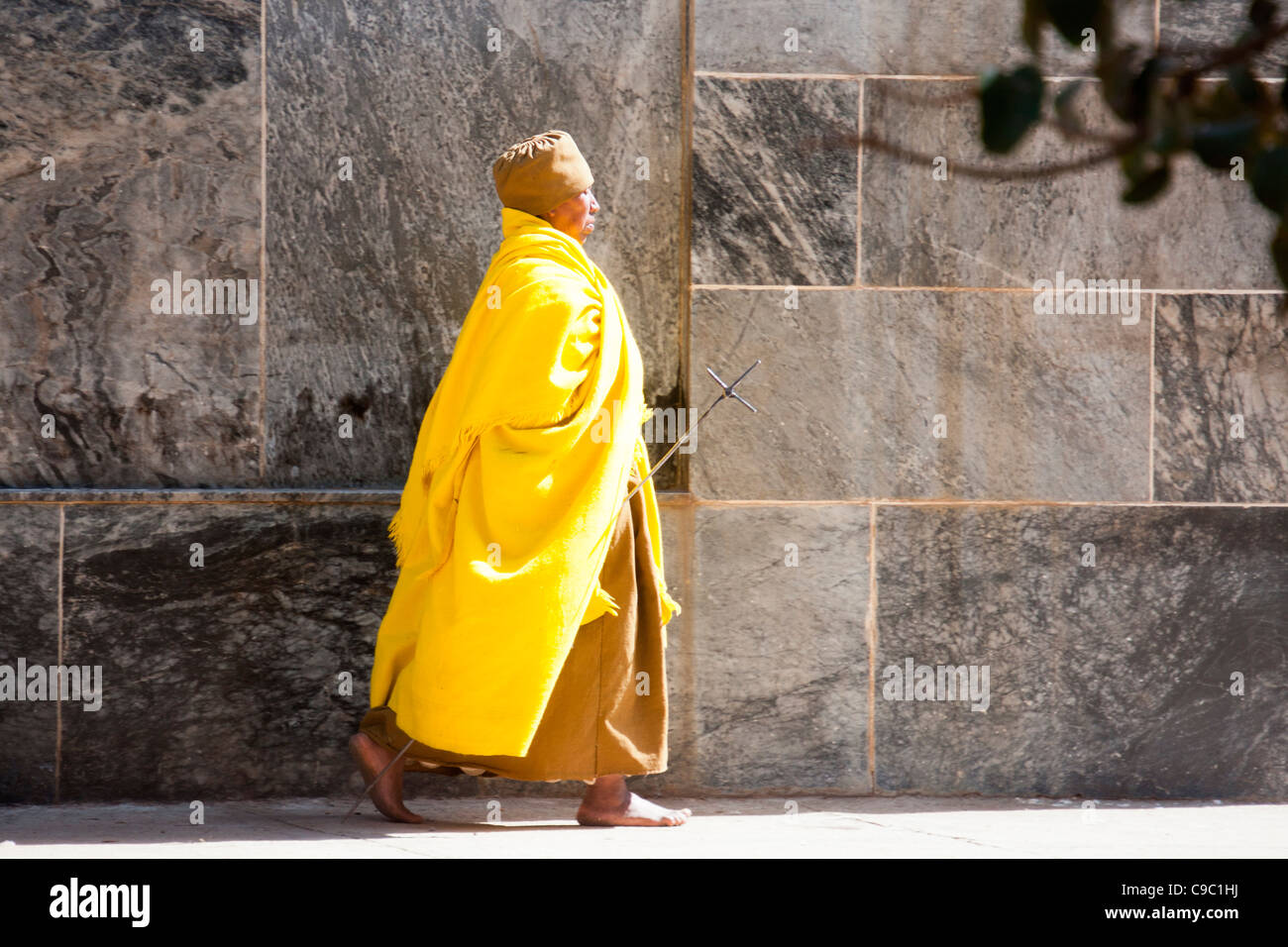 An Orthodox Christian priest at the new church St Mary of Zion in the ...