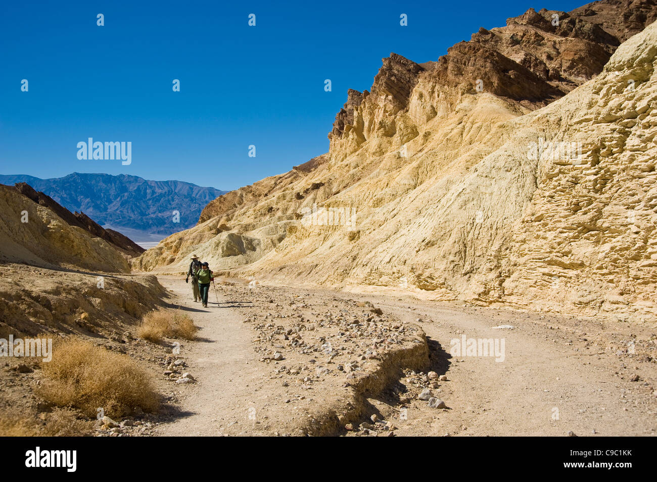 Hikers Hiking In Death Valley National Park, USA Stock Photo - Alamy