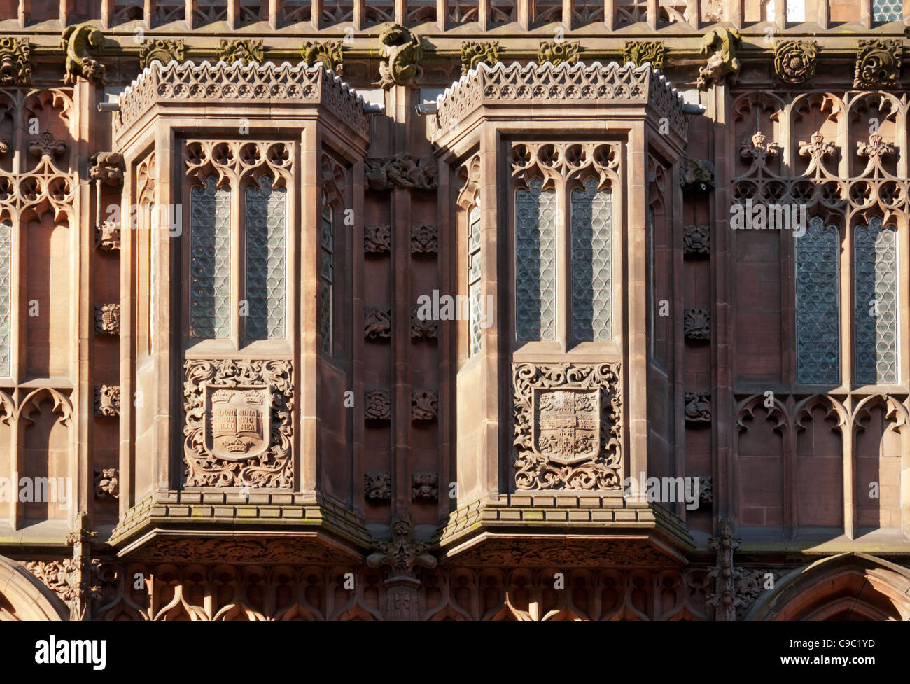 Windows on the John Rylands Library. Basil Champneys, 1900. Deansgate ...